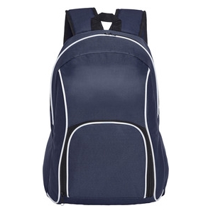 Mochila de poliéster 2 compartimientos con bordes blancos ...