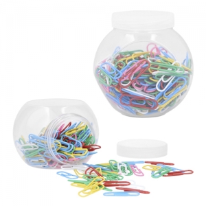 Bote porta clips con tapa enrroscable y clips multiposición ...