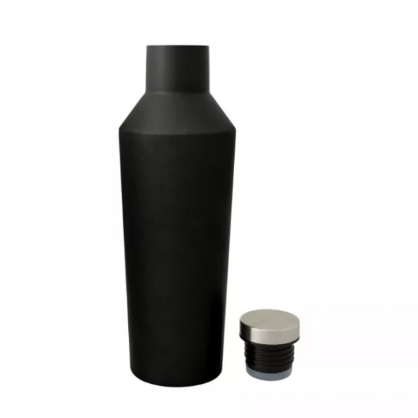 Termo ánfora Cava negro 500 ml acero inoxidable promocionales | anf-cav ...
