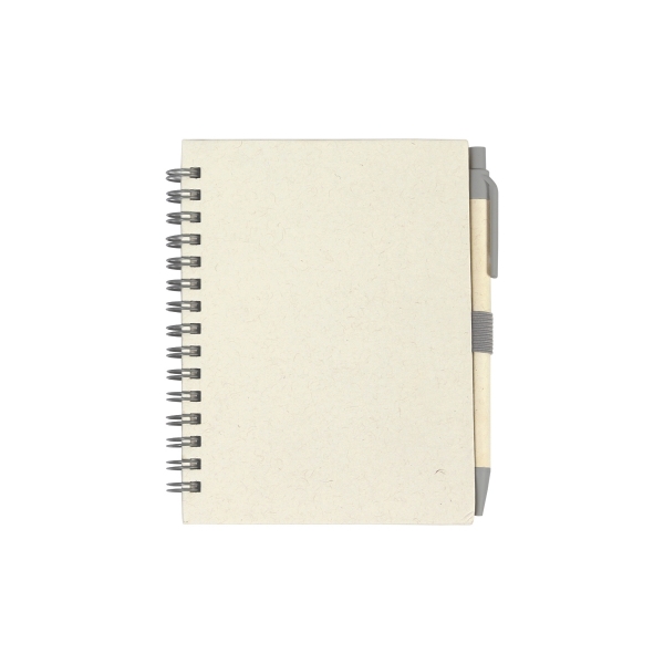 Libreta de carton color blanco y bolígrafo promocionales | LB-071 ...