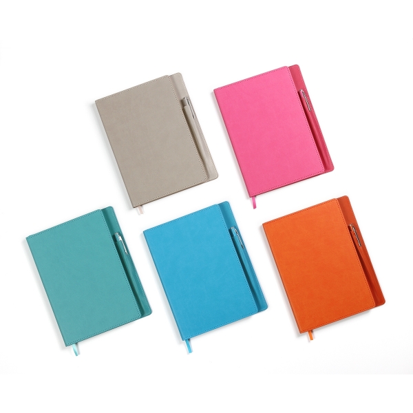 Elegante set de libreta con pluma cuenta con 5 colores llamativos ...