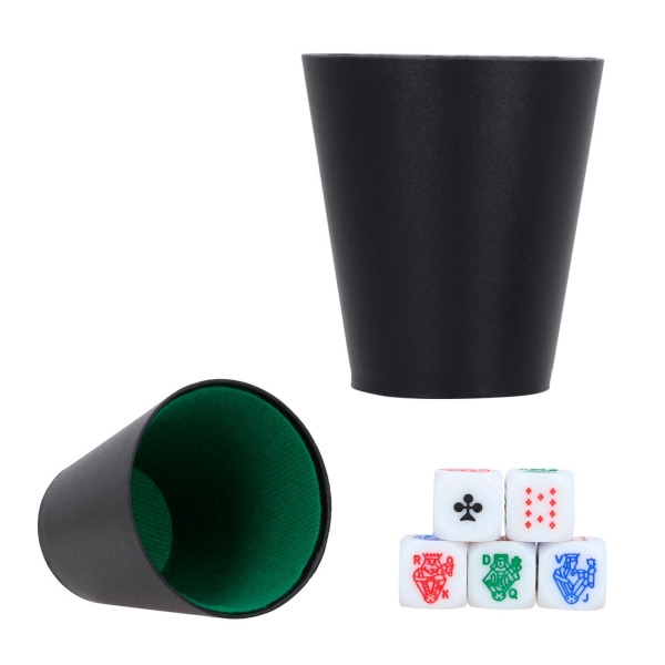 Divertido Juego de cubilete con dos vasos y 5 dados de pker ...