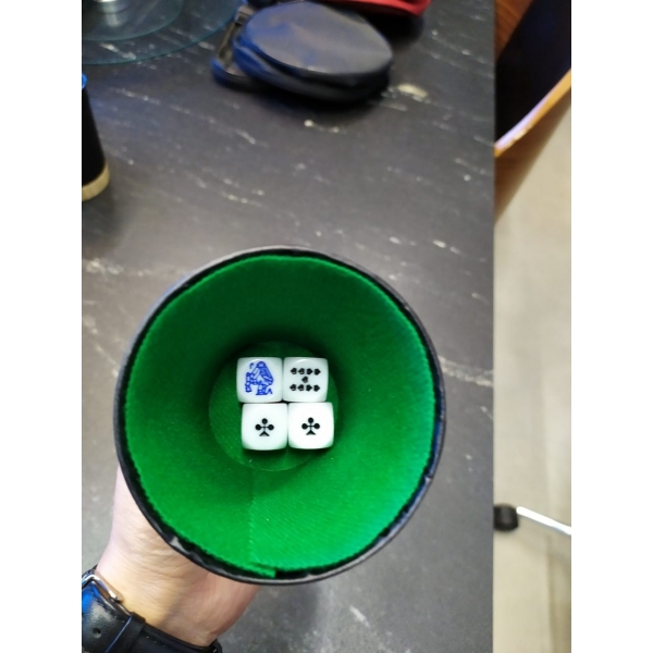 Divertido Juego de cubilete con dos vasos y 5 dados de pker ...