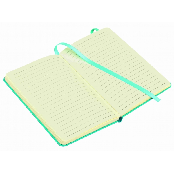 Libreta mediana de raya con pastar de cartón y cierre elástico ...